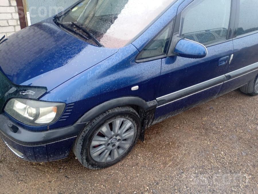 Blue Opel Zafira 2003 in Rezekne, with an engine capacity of 2.20 L and mileage of 338 thousand km for 2850 €, photo 10 on AUTOMOTO.COM.LV