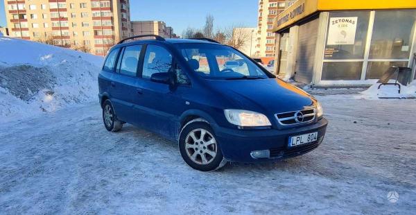 Blue Opel Zafira 2003 in Panevezys, with an engine capacity of 2.17 L and mileage of 288 thousand km for 950 €, photo 1 on AUTOMOTO.COM.LV