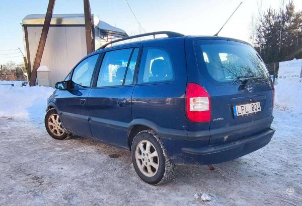 Blue Opel Zafira 2003 in Panevezys, with an engine capacity of 2.17 L and mileage of 288 thousand km for 950 €, photo 2 on AUTOMOTO.COM.LV