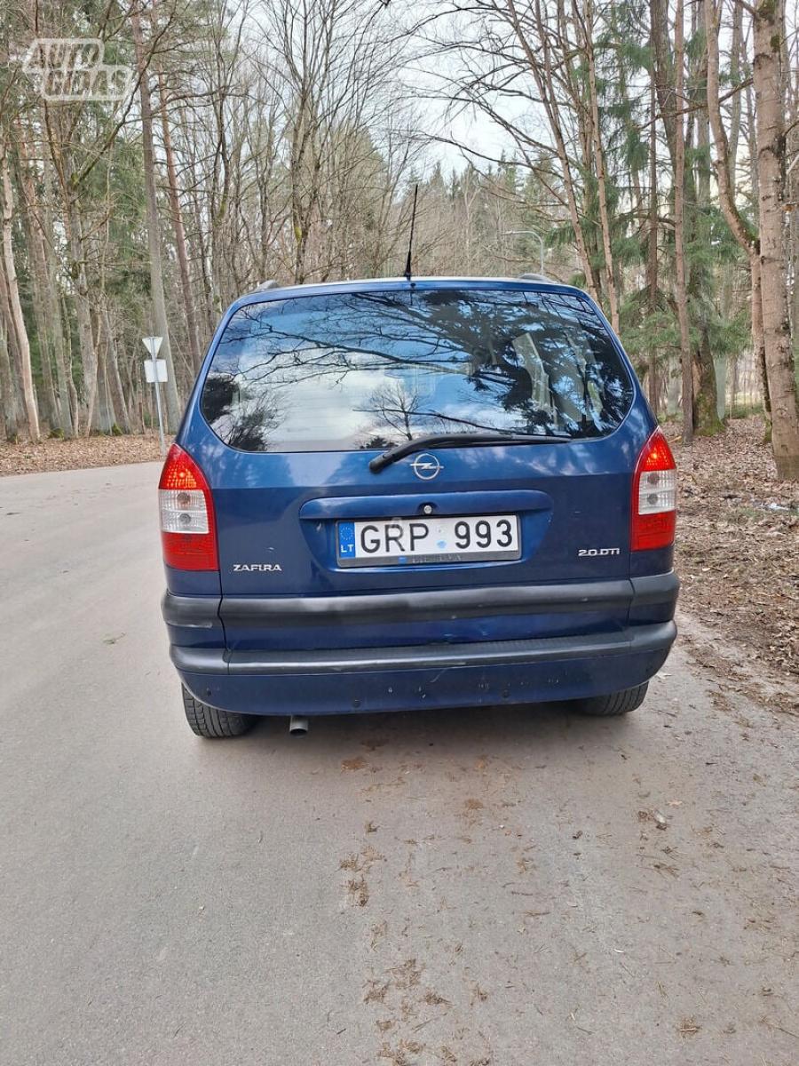 Blue Opel Zafira 2003 in Vilnius, with an engine capacity of 2.00 L and mileage of 224 thousand km for 799 €, photo 6 on AUTOMOTO.COM.LV