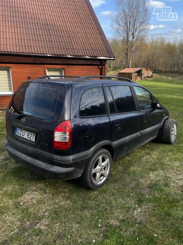 Blue Opel Zafira 2003 in Klaipeda, with an engine capacity of 2.00 L and mileage of 2944 thousand km for 1250 €, photo 1 on AUTOMOTO.COM.LV