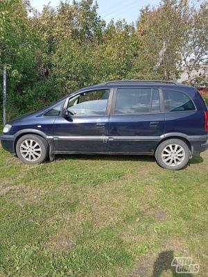 Zils Opel Zafira 2003 Zarasai, ar dzinēja tilpumu 1.80 L un nobraukumu 385 tūkst. km par 900 €, foto  vietnē AUTOMOTO.COM.LV