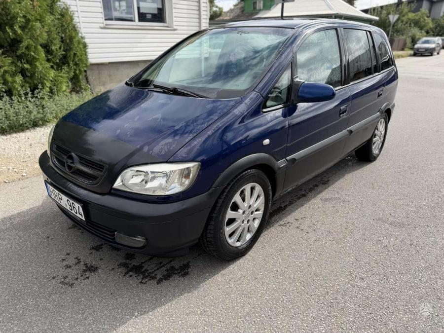 Zils Opel Zafira 2004 Kauņa, ar dzinēja tilpumu 2.00 L un nobraukumu 362 tūkst. km par 550 €, foto 1 vietnē AUTOMOTO.COM.LV
