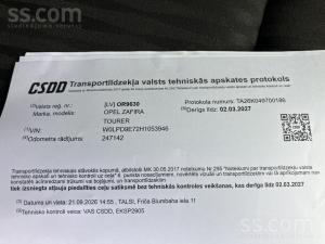 Blue Opel Zafira 2017 in Talsi, with an engine capacity of 2.00 L and mileage of 247 thousand km for 8500 €, photo 20 on AUTOMOTO.COM.LV