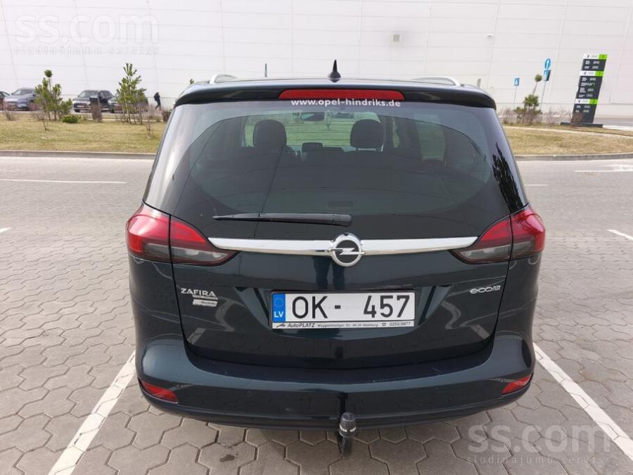 Green Opel Zafira 2014 in Riga, with an engine capacity of 1.60 L and mileage of 0 thousand km for 5900 €, photo 7 on AUTOMOTO.COM.LV