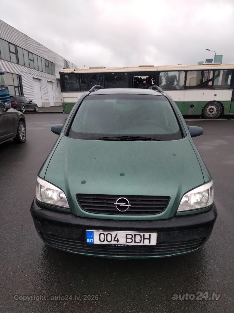 Green Opel Zafira 1999 in Tallinn, with an engine capacity of 1.80 L and mileage of 285 thousand km for 999 €, photo 1 on AUTOMOTO.COM.LV