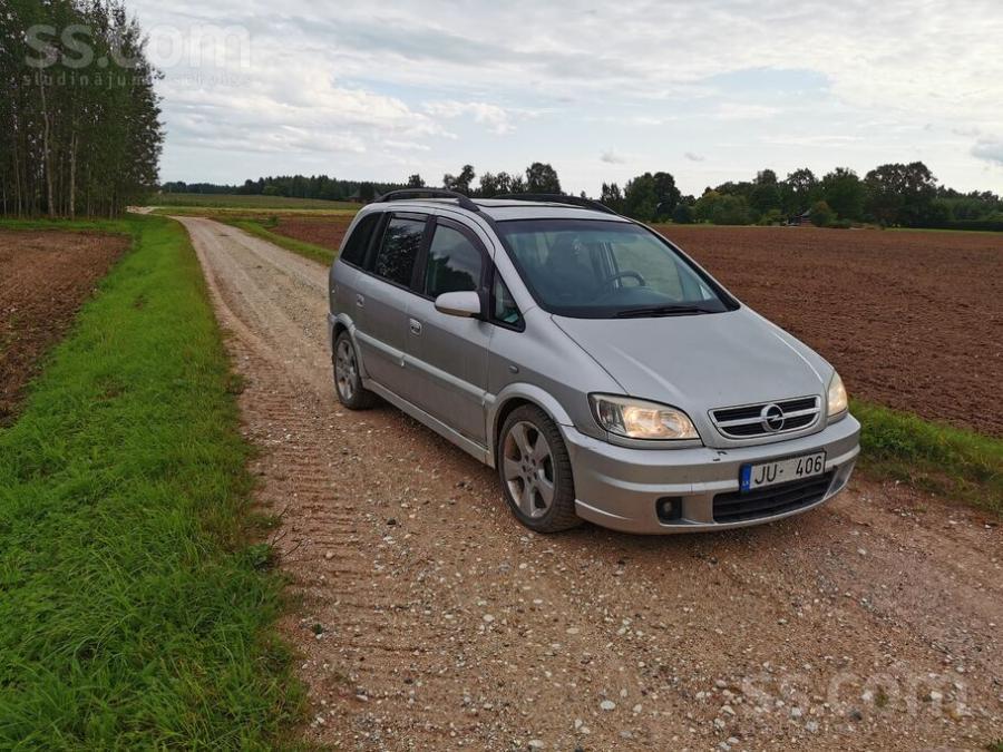 Pelēks Opel Zafira 2003 Valmiera, ar dzinēja tilpumu 2.00 L un nobraukumu 281 tūkst. km par 550 €, foto 1 vietnē AUTOMOTO.COM.LV