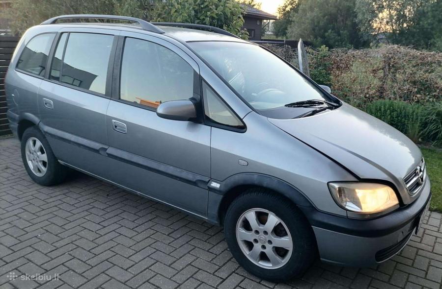 Pelēks Opel Zafira 2005 Kauņa, ar dzinēja tilpumu 1.60 L un nobraukumu 265 tūkst. km par 500 €, foto 6 vietnē AUTOMOTO.COM.LV
