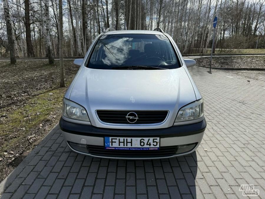 Grey Opel Zafira 2000 in Anyksciai, with an engine capacity of 2.00 L and mileage of 212 thousand km for 1250 €, photo 6 on AUTOMOTO.COM.LV