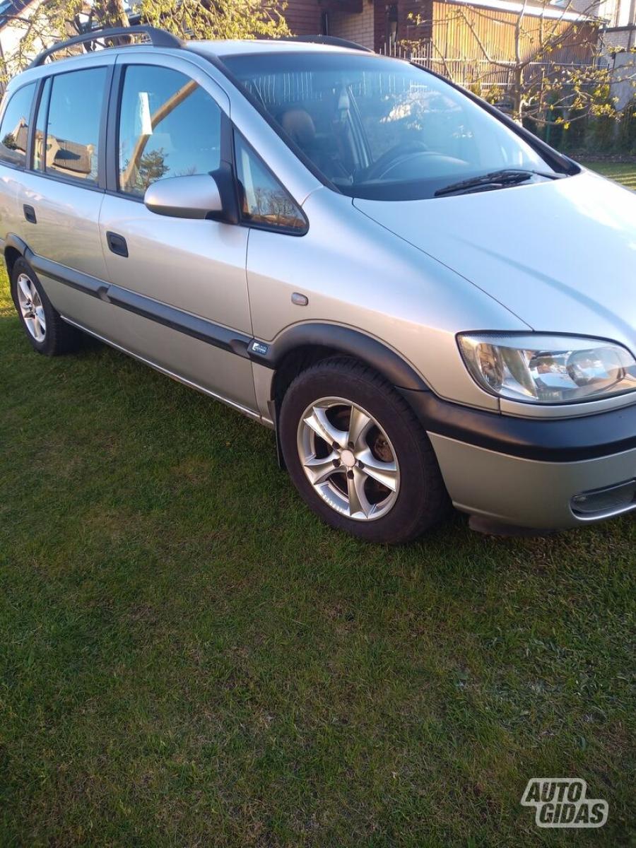 Pelēks Opel Zafira 2001 Alīta, ar dzinēja tilpumu 2.00 L un nobraukumu 203 tūkst. km par 1650 €, foto 8 vietnē AUTOMOTO.COM.LV