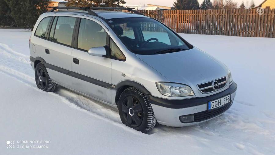 Pelēks Opel Zafira 2002 Pakruojis, ar dzinēja tilpumu 2.17 L un nobraukumu 276 tūkst. km par 799 €, foto 7 vietnē AUTOMOTO.COM.LV