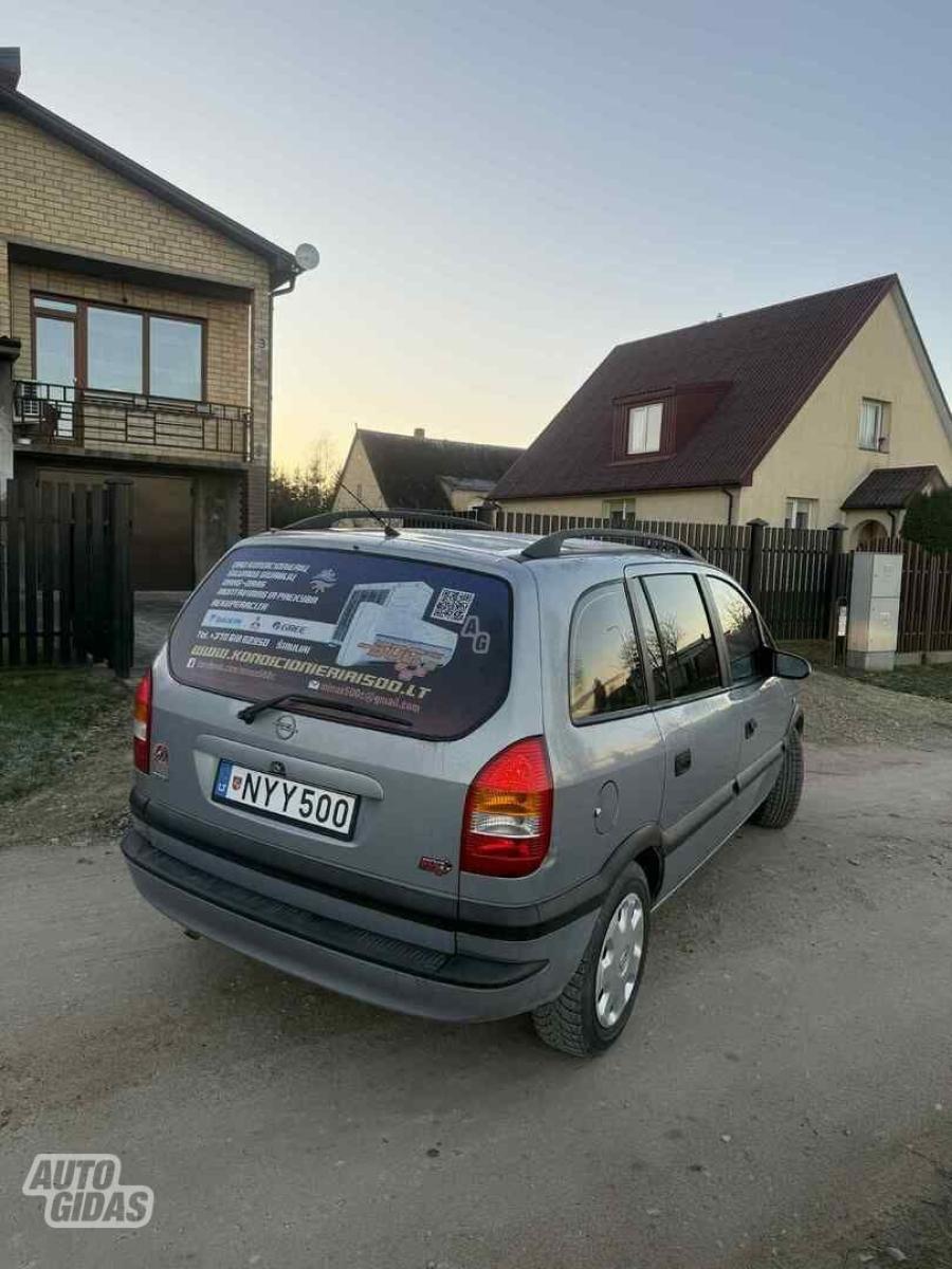 Pelēks Opel Zafira 2003 Viļņa, ar dzinēja tilpumu 1.80 L un nobraukumu 300 tūkst. km par 950 €, foto 3 vietnē AUTOMOTO.COM.LV