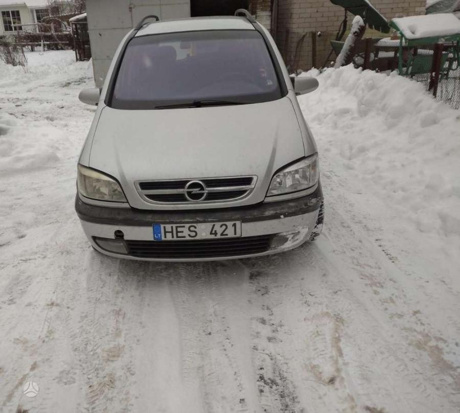 Pelēks Opel Zafira 2003 Kauņa, ar dzinēja tilpumu 2.00 L un nobraukumu 400 tūkst. km par 400 €, foto 3 vietnē AUTOMOTO.COM.LV