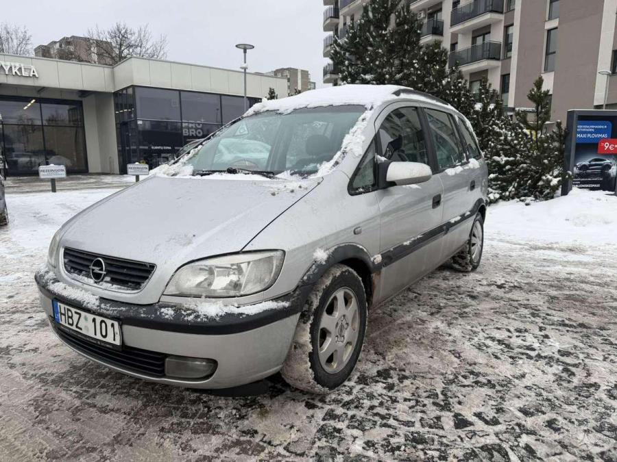 Pelēks Opel Zafira 2003 Viļņa, ar dzinēja tilpumu 2.17 L un nobraukumu 310 tūkst. km par 500 €, foto 1 vietnē AUTOMOTO.COM.LV