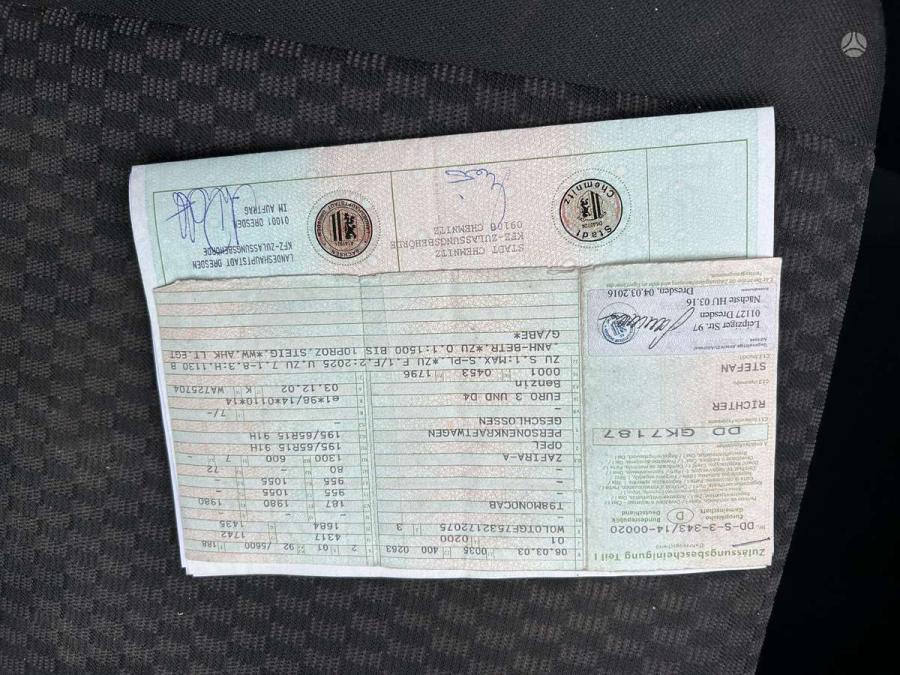 Серый Опель Зафира 2003 в Вилкавишкис, объемом двигателя 1.80 л и пробегом 180 тыс. км за 950 €, фото 16 на AUTOMOTO.COM.LV