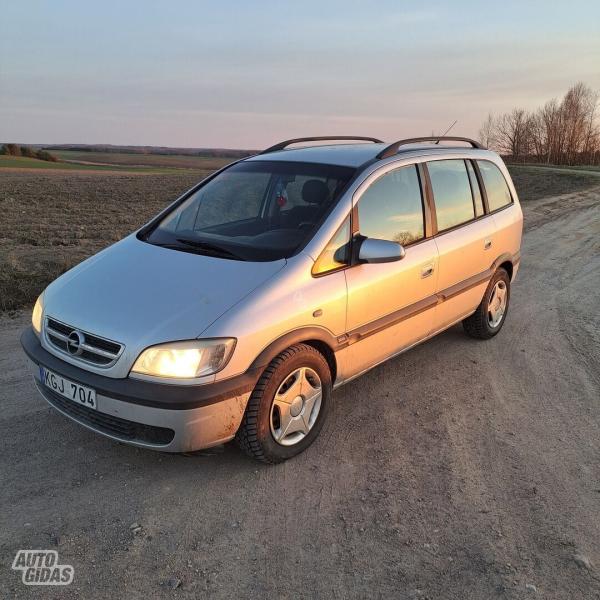 Grey Opel Zafira 2003 in Alytus, with an engine capacity of 2.00 L and mileage of 34 thousand km for 650 €, photo 1 on AUTOMOTO.COM.LV