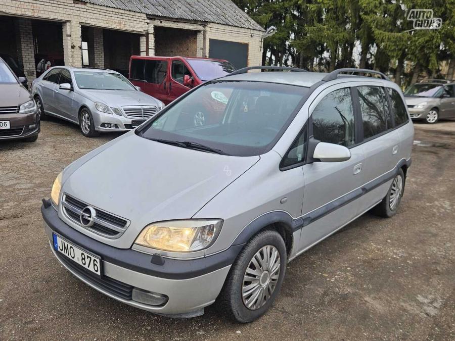 Pelēks Opel Zafira 2003 Viļņa, ar dzinēja tilpumu 1.80 L un nobraukumu 260 tūkst. km par 1150 €, foto 4 vietnē AUTOMOTO.COM.LV