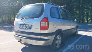 Grey Opel Zafira 2003 in Aluksne, with an engine capacity of 2.00 L and mileage of 0 thousand km for 1150 €, photo 6 on AUTOMOTO.COM.LV