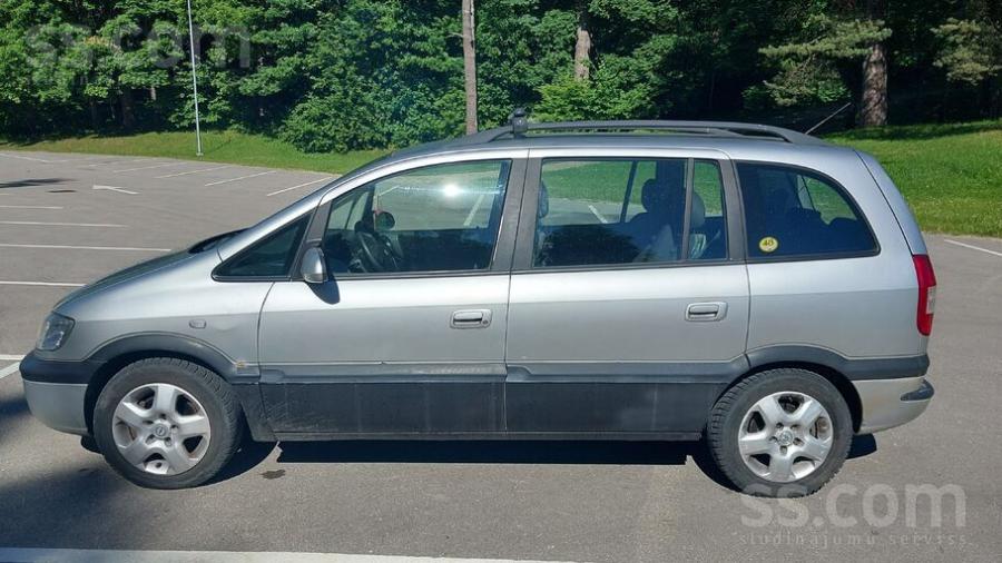 Grey Opel Zafira 2003 in Aluksne, with an engine capacity of 2.00 L and mileage of 0 thousand km for 1150 €, photo 10 on AUTOMOTO.COM.LV