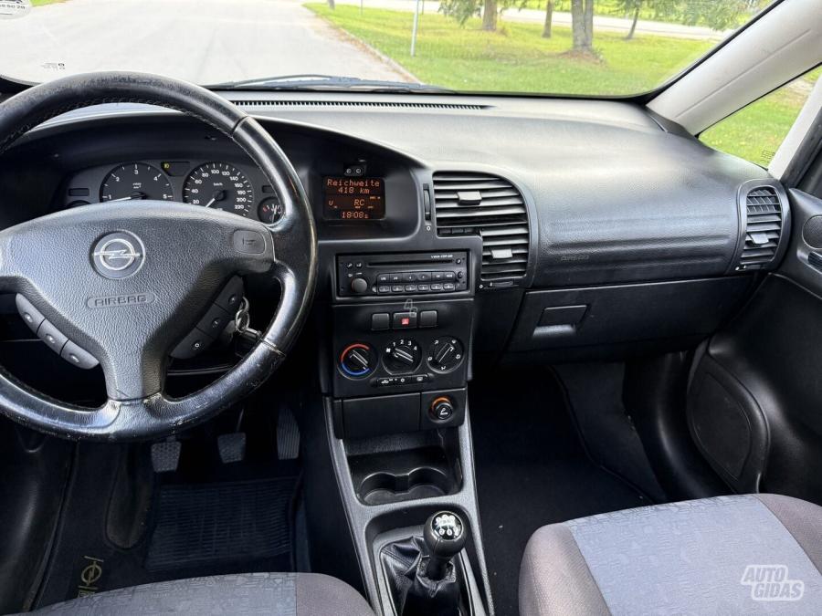 Grey Opel Zafira 2003 in Alytus, with an engine capacity of 2.00 L and mileage of 147 thousand km for 1150 €, photo 12 on AUTOMOTO.COM.LV