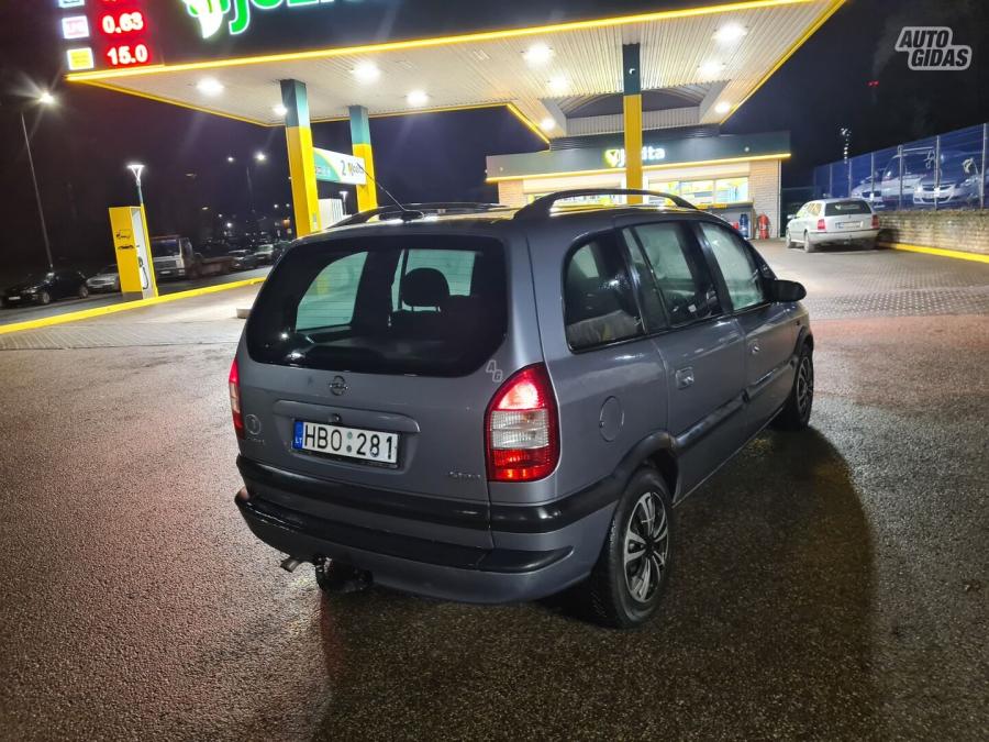 Pelēks Opel Zafira 2004 Kauņa, ar dzinēja tilpumu 2.00 L un nobraukumu 260 tūkst. km par 479 €, foto 11 vietnē AUTOMOTO.COM.LV