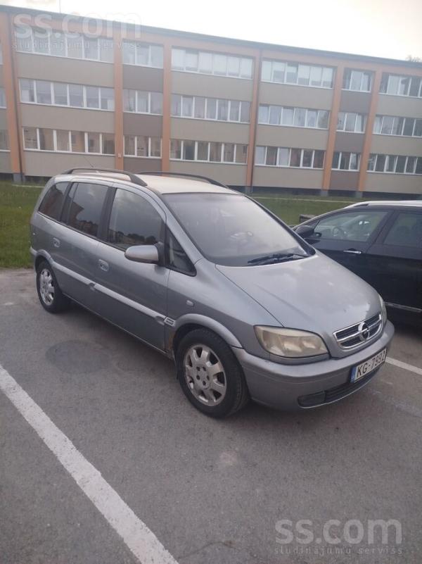Grey Opel Zafira 2004 in Riga, with an engine capacity of 2.20 L and mileage of 342 thousand km for 1200 €, photo 1 on AUTOMOTO.COM.LV