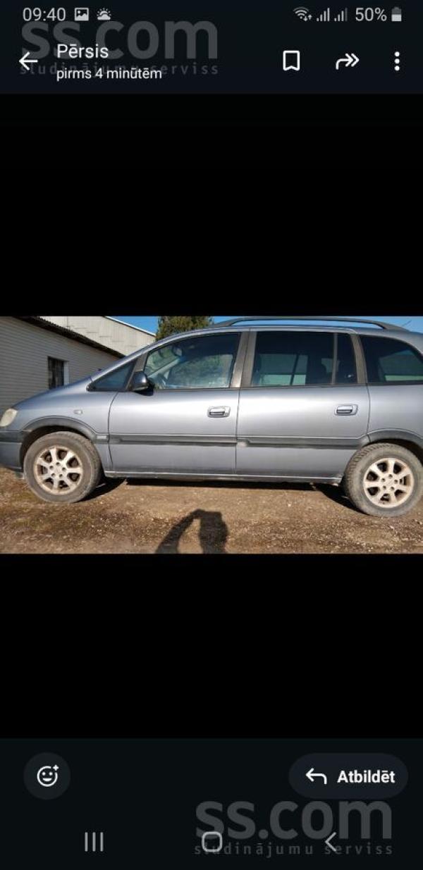 Pelēks Opel Zafira 2004 Limbaži, ar dzinēja tilpumu 2.20 L un nobraukumu 338 tūkst. km par 800 €, foto 4 vietnē AUTOMOTO.COM.LV