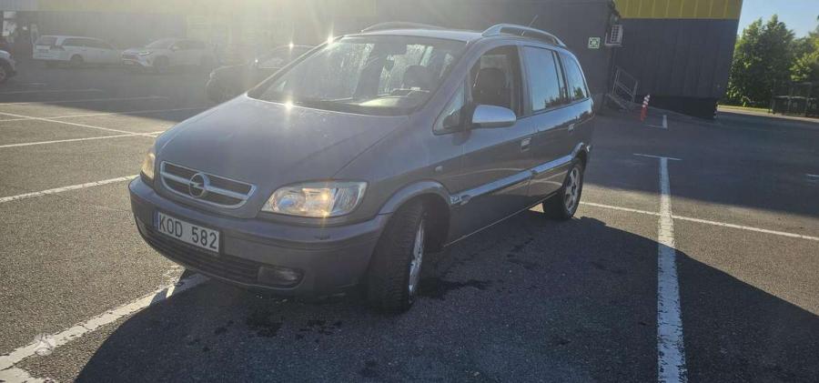 Pelēks Opel Zafira 2004 Kaišiadorys, ar dzinēja tilpumu 2.17 L un nobraukumu 318 tūkst. km par 1000 €, foto 1 vietnē AUTOMOTO.COM.LV