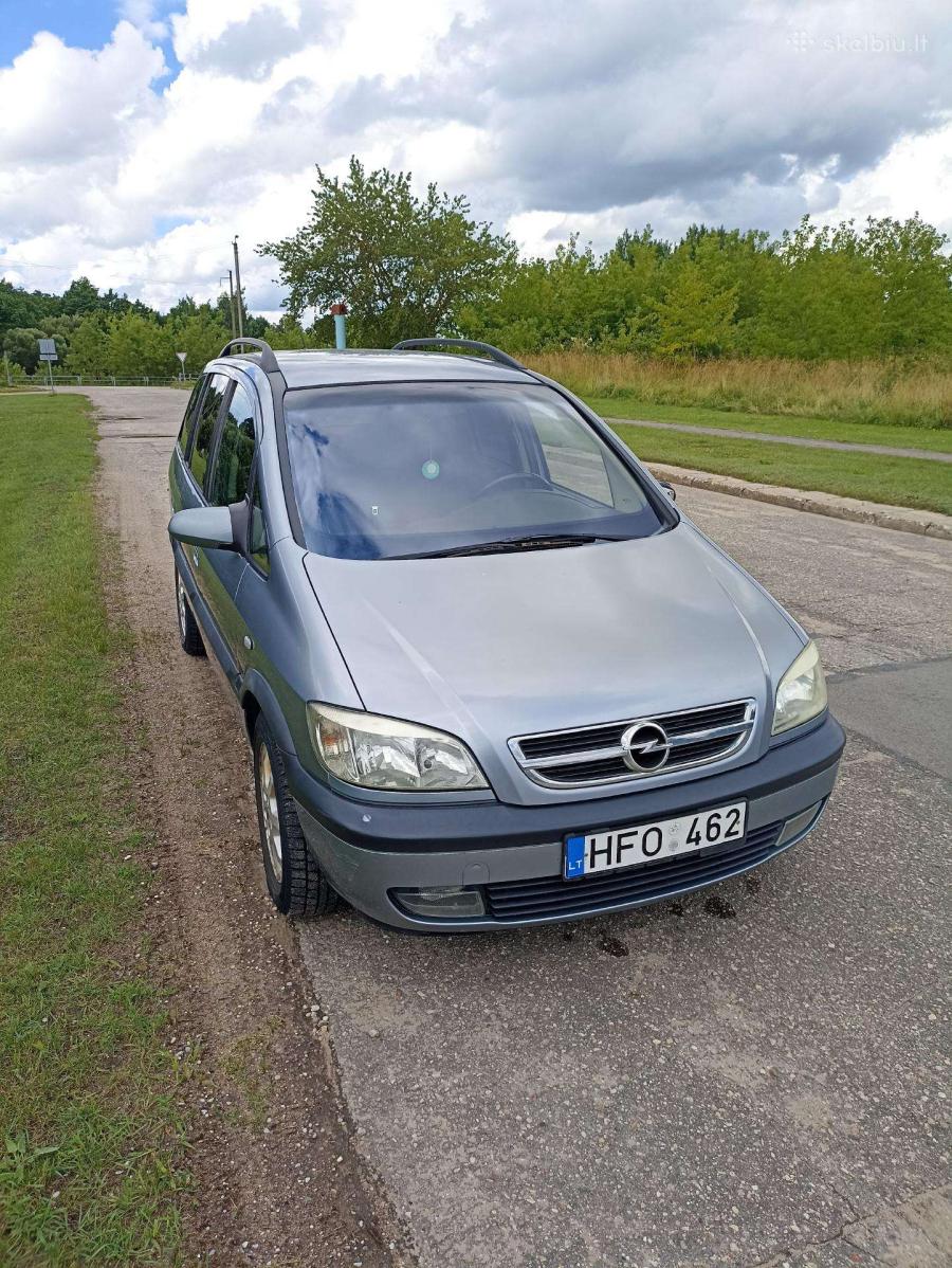Grey Opel Zafira 2004 in Utena, with an engine capacity of 2.00 L and mileage of 255 thousand km for 300 €, photo 1 on AUTOMOTO.COM.LV