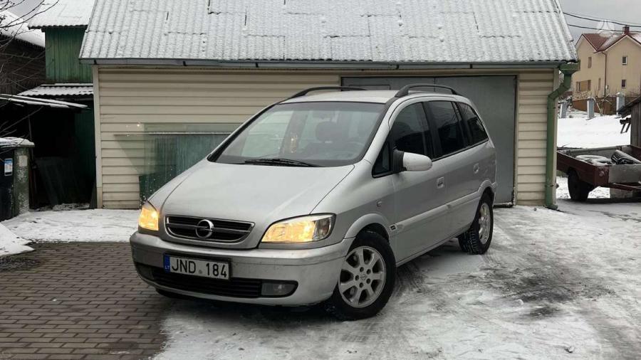 Pelēks Opel Zafira 2005 Viļņa, ar dzinēja tilpumu 2.20 L un nobraukumu 278 tūkst. km par 500 €, foto 2 vietnē AUTOMOTO.COM.LV
