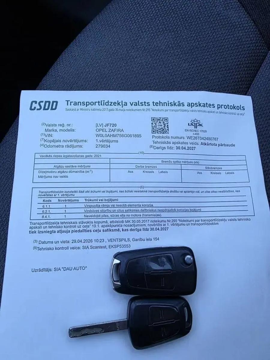 Pelēks Opel Zafira 2006 Ventspils, ar dzinēja tilpumu 1.90 L un nobraukumu 280 tūkst. km par 1350 €, foto 17 vietnē AUTOMOTO.COM.LV