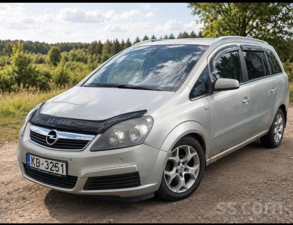 Pelēks Opel Zafira 2006 Ogre, ar dzinēja tilpumu 1.90 L un nobraukumu 371 tūkst. km par 1490 €, foto 1 vietnē AUTOMOTO.COM.LV