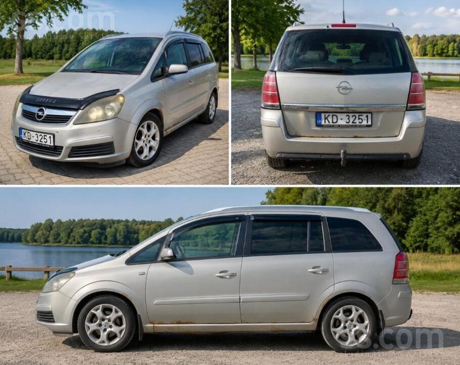 Pelēks Opel Zafira 2006 Ogre, ar dzinēja tilpumu 1.90 L un nobraukumu 371 tūkst. km par 1490 €, foto 3 vietnē AUTOMOTO.COM.LV