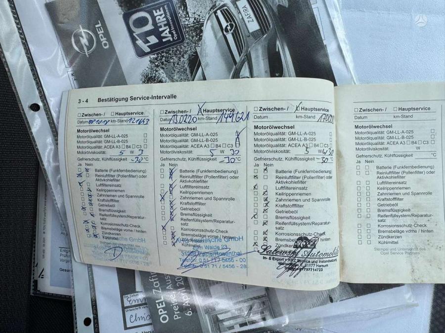 Серый Опель Зафира 2009 в Юрбаркас, объемом двигателя 1.80 л и пробегом 225 тыс. км за 2950 €, фото 21 на AUTOMOTO.COM.LV
