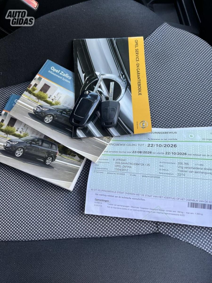 Pelēks Opel Zafira 2012 Kauņa, ar dzinēja tilpumu 1.70 L un nobraukumu 211 tūkst. km par 3600 €, foto 18 vietnē AUTOMOTO.COM.LV