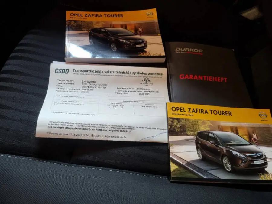 Grey Opel Zafira 2012 in Jekabpils, with an engine capacity of 2.00 L and mileage of 249 thousand km for 6250 €, photo 36 on AUTOMOTO.COM.LV