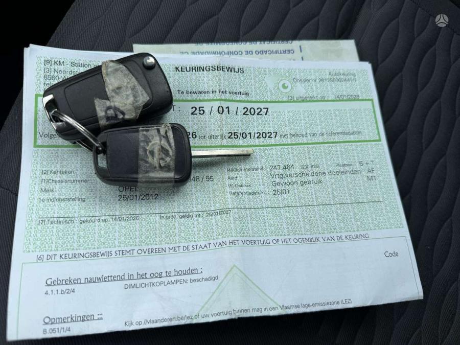 Grey Opel Zafira 2012 in Utena, with an engine capacity of 2.00 L and mileage of 248 thousand km for 4650 €, photo 17 on AUTOMOTO.COM.LV