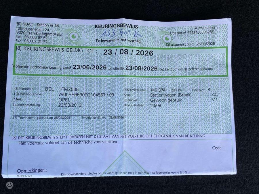 Серый Опель Зафира 2013 в Расейняй, объемом двигателя 1.91 л и пробегом 153 тыс. км за 4900 €, фото 22 на AUTOMOTO.COM.LV