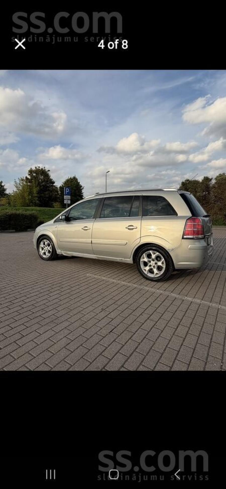 Grey Opel Zafira 2006 in Aizkraukle, with an engine capacity of 1.90 L and mileage of 270 thousand km for 1200 €, photo 5 on AUTOMOTO.COM.LV