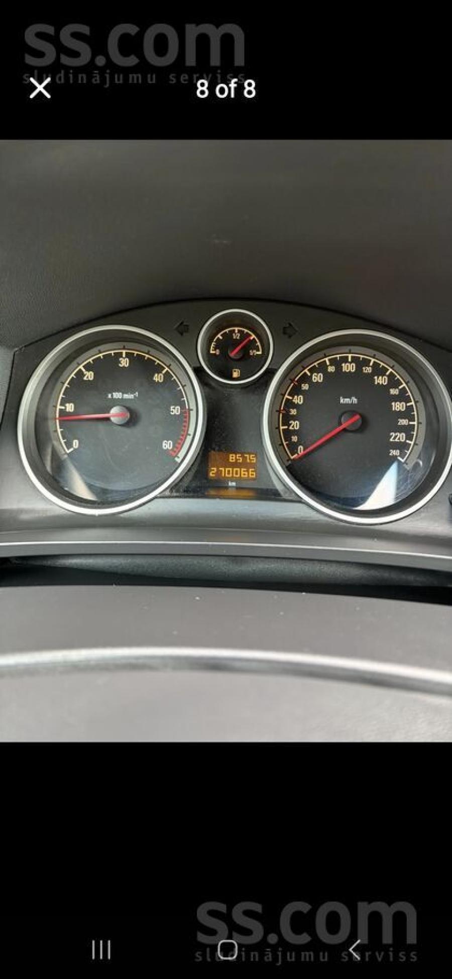 Grey Opel Zafira 2006 in Aizkraukle, with an engine capacity of 1.90 L and mileage of 270 thousand km for 1200 €, photo 9 on AUTOMOTO.COM.LV