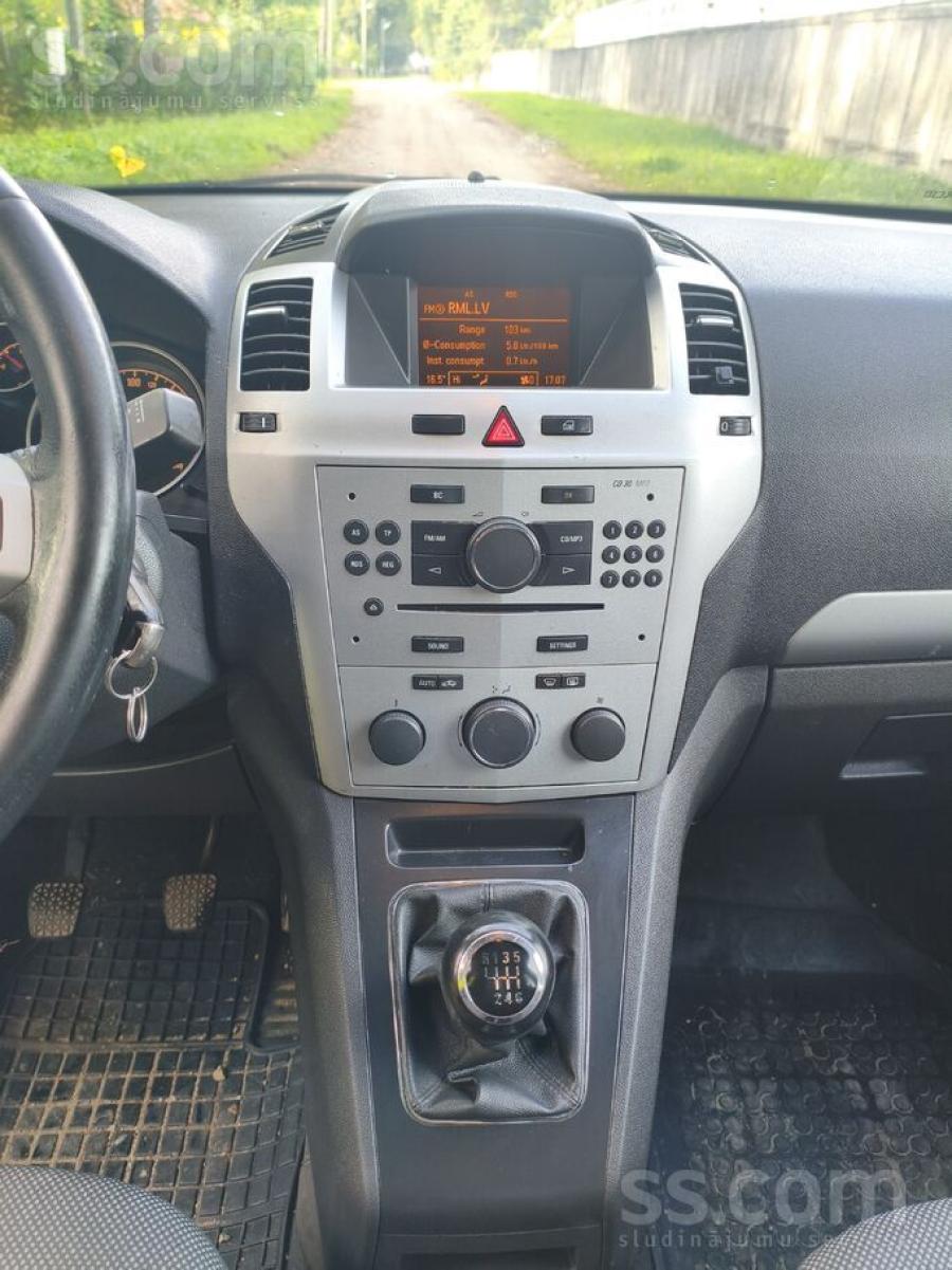 Pelēks Opel Zafira 2009 Dobele, ar dzinēja tilpumu 1.70 L un nobraukumu 187 tūkst. km par 1550 €, foto 9 vietnē AUTOMOTO.COM.LV
