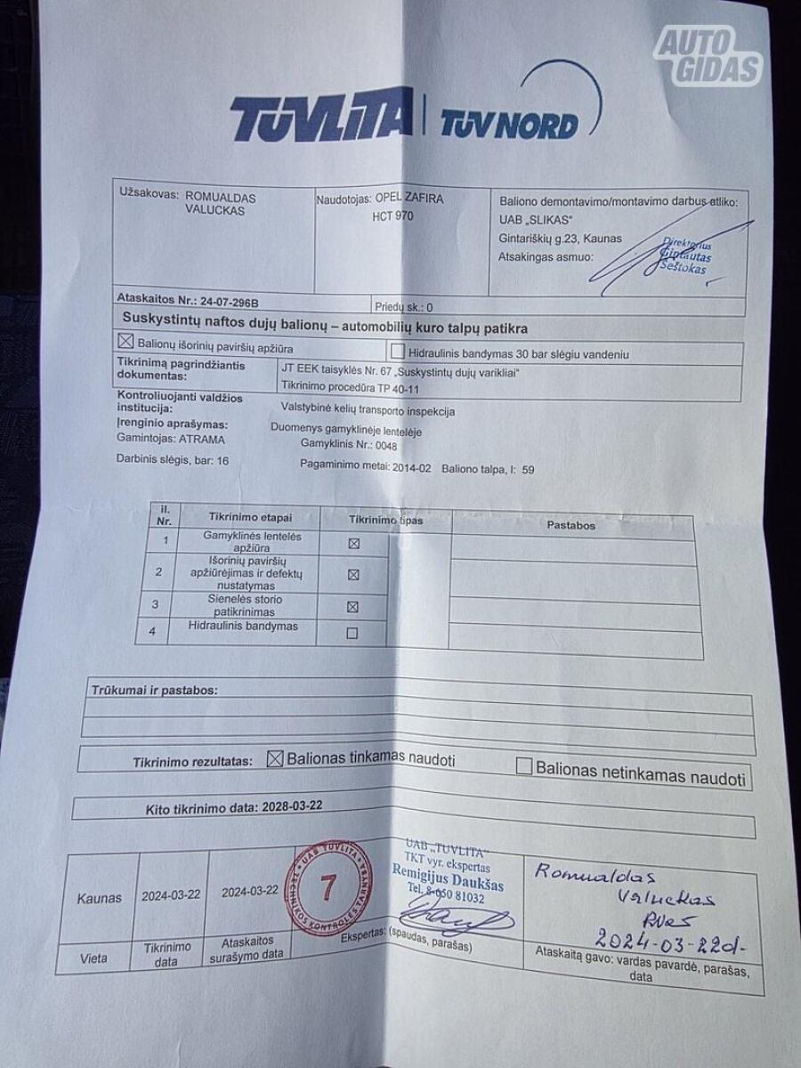 Опель Зафира 2000 в Каунас, объемом двигателя 1.80 л и пробегом 257 тыс. км за 475 €, фото 10 на AUTOMOTO.COM.LV