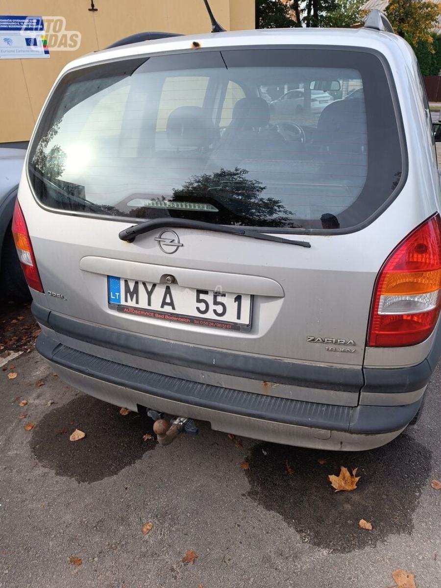 Opel Zafira 2001 in Vilnius, with an engine capacity of 1.60 L and mileage of 11 thousand km for 850 €, photo 6 on AUTOMOTO.COM.LV