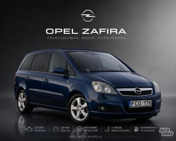 Opel Zafira 2007 Kauņa, ar dzinēja tilpumu 1.90 L un nobraukumu 235 tūkst. km par 1300 €, foto 1 vietnē AUTOMOTO.COM.LV