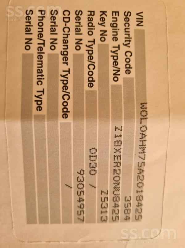 Опель Зафира 2009 в Лудза, объемом двигателя 1.80 л и пробегом 0 тыс. км за 2750 €, фото 7 на AUTOMOTO.COM.LV
