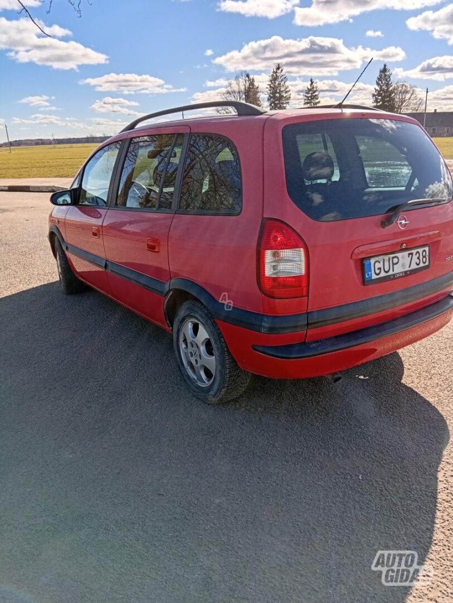Sarkans Opel Zafira 2003 Akmenė, ar dzinēja tilpumu 2.00 L un nobraukumu 247 tūkst. km par 700 €, foto 4 vietnē AUTOMOTO.COM.LV