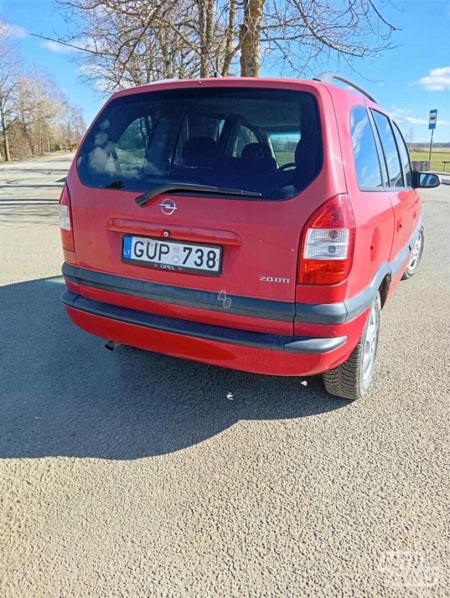 Sarkans Opel Zafira 2003 Akmenė, ar dzinēja tilpumu 2.00 L un nobraukumu 247 tūkst. km par 700 €, foto 5 vietnē AUTOMOTO.COM.LV