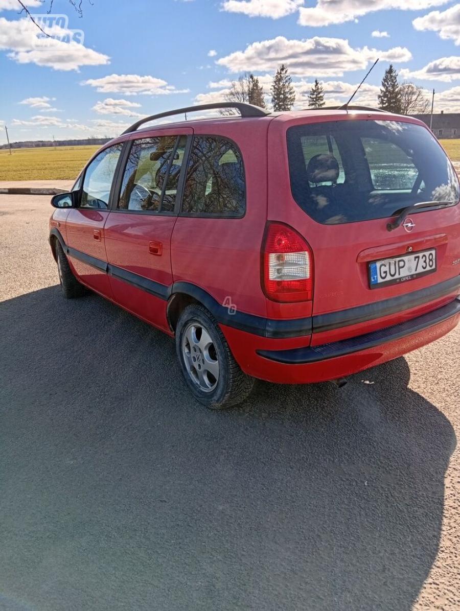 Sarkans Opel Zafira 2003 Akmenė, ar dzinēja tilpumu 2.00 L un nobraukumu 24 tūkst. km par 600 €, foto 5 vietnē AUTOMOTO.COM.LV