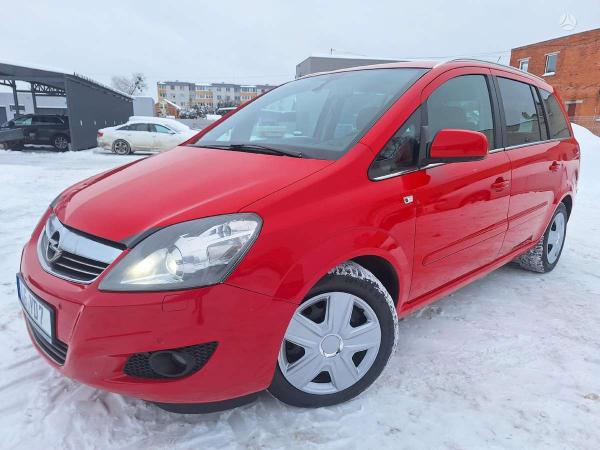 Red Opel Zafira 2011 in Jonava, with an engine capacity of 1.69 L and mileage of 282 thousand km for 2950 €, photo 7 on AUTOMOTO.COM.LV