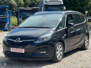 Melns Opel Zafira Tourer 2018 Tauragė, ar dzinēja tilpumu 1.60 L un nobraukumu 159 tūkst. km par 5900 €, foto  vietnē AUTOMOTO.COM.LV